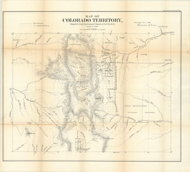 "Map of Colorado Territory, Compiled from Government Maps &" by U.S ...