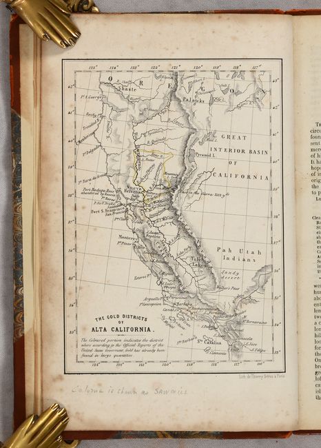 "[Map in Book] The Gold Districts in Alta California [in]" by , ca. 1849