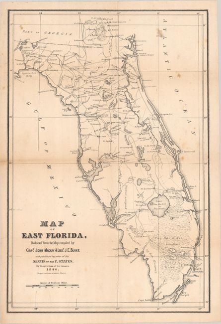 "Map of East Florida, Reduced from the Map Compiled by Capt." by Thayer ...