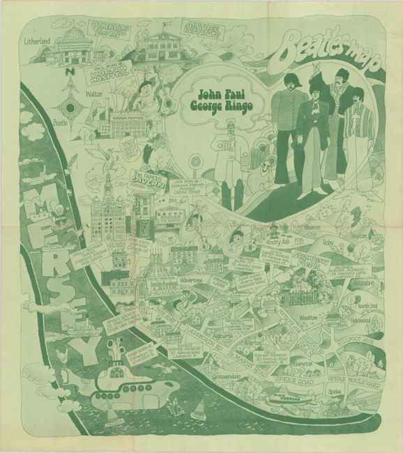 Old World Auctions - Auction 189 - Lot 385 - Beatles Map Old World Auctions - Auction 189 - Lot 385 - Beatles Map