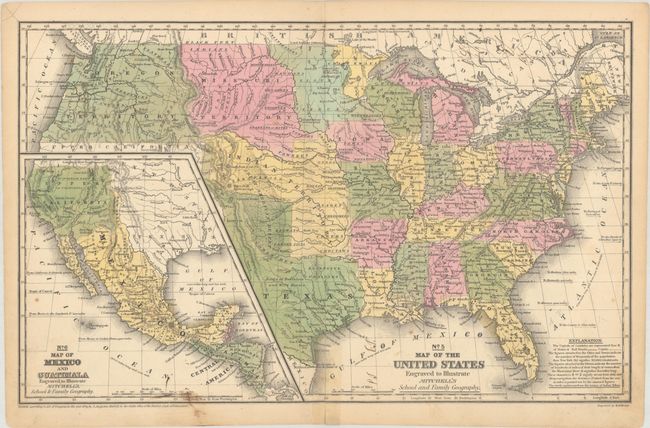 "No. 5 Map of the United States Engraved to Illustrate" by Mitchell, ca ...