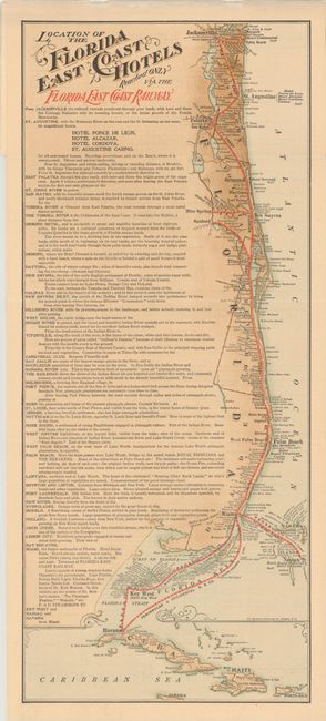 "[Map in Pamphlet] Location of the Florida East Coast Hotels" by ...