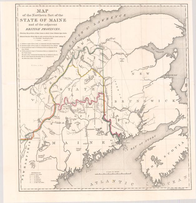 "[Lot of 2] Map of the Northern Part of the State of Maine" by U.S ...