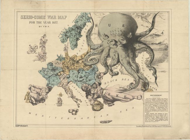 "Serio-Comic War Map for the Year" by Rose, ca. 1877