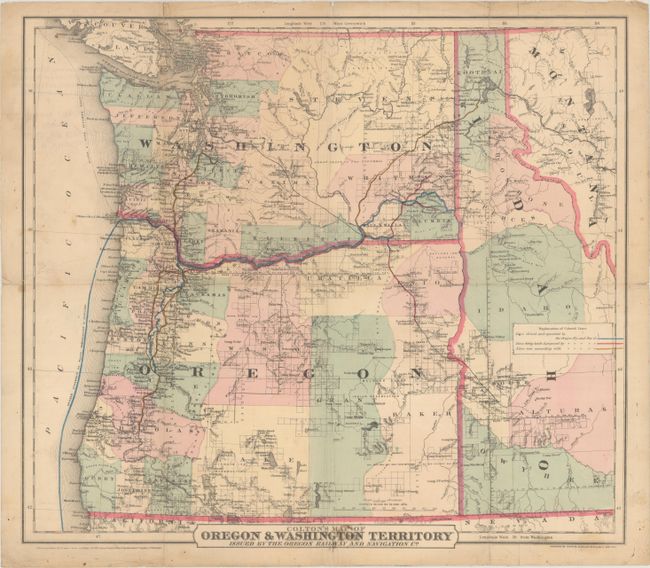 Old World Auctions - Auction 192 - Lot 213 - Colton's Map of Oregon ...