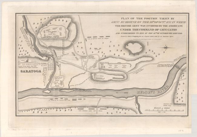 "Plan of the Position Taken by Genl. Burgoyne on the 10th of" by , ca. 1818
