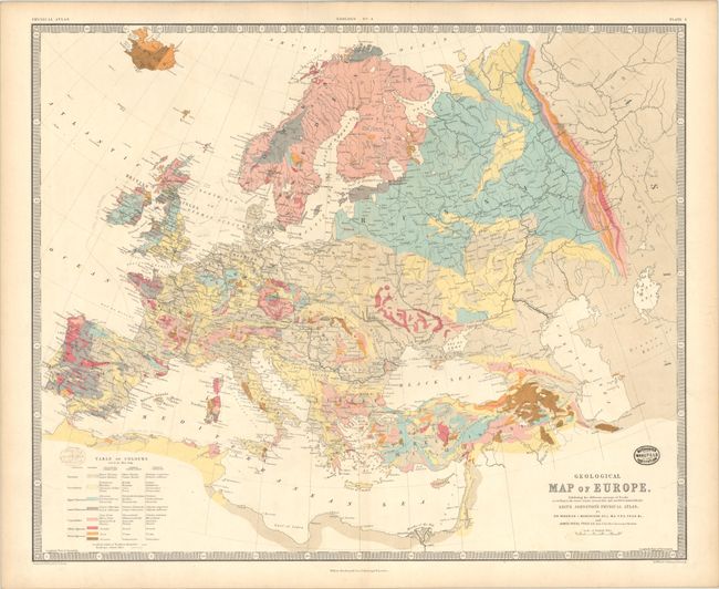 "Geological Map of Europe, Exhibiting the Different Systems" by ...