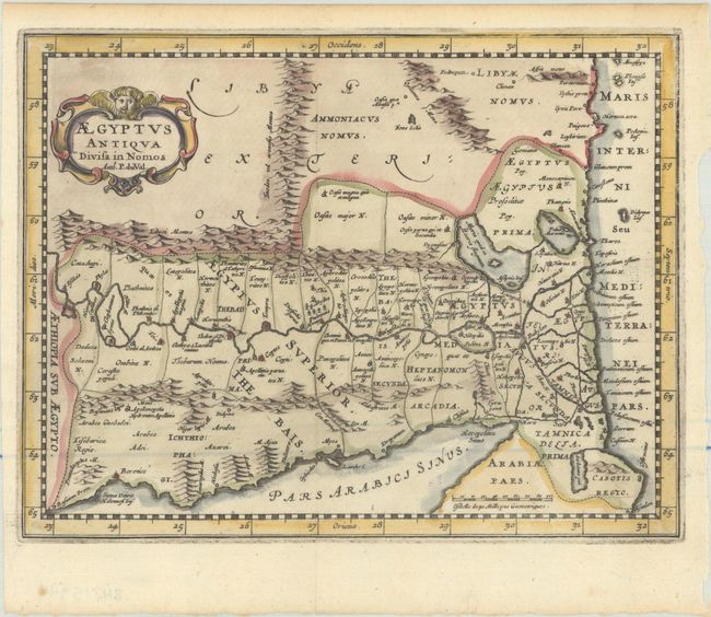 "Aegyptus Antiqua Divisa in Nomos Auth. P." by Cluver/Jansson, ca. 1661