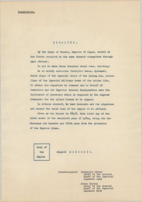 Old World Auctions - Auction 192 - Lot 739 - [World War II - Japanese ...