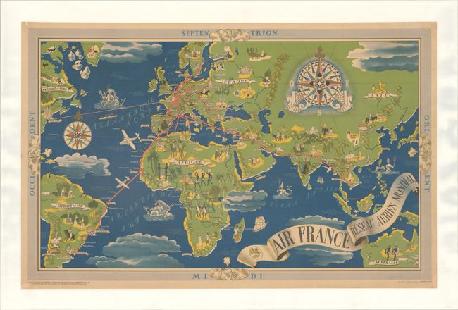 "Air France Reseau Aerien" by Boucher, ca. 1939