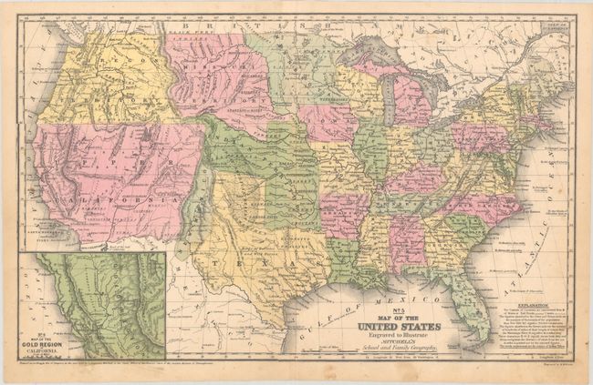 "No. 5 Map of the United States Engraved to Illustrate" by Mitchell, ca ...