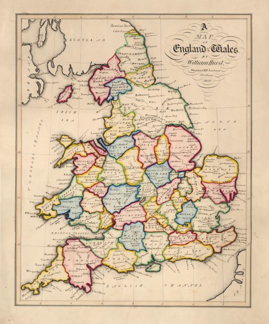 "A Map of England &" by MANUSCRIPT MAPS, ca. 1850