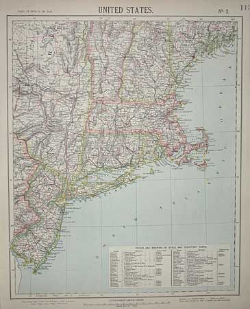"[Set of 19 Maps of the United" by LETTS [Family], ca. 1890